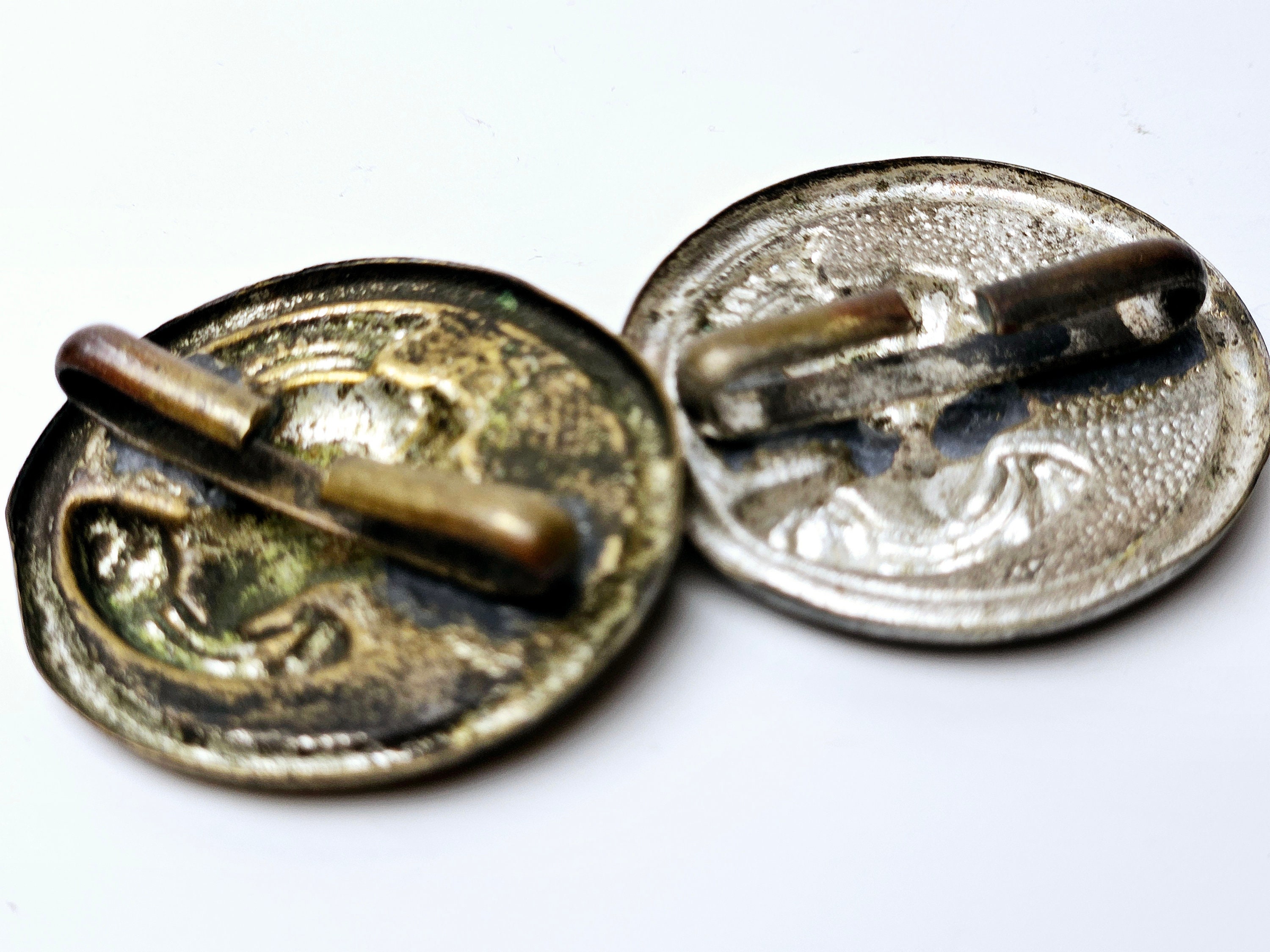 Vintage Pair of Embossed Metal Roman Soldier Victorian Style Buttons - Etsy