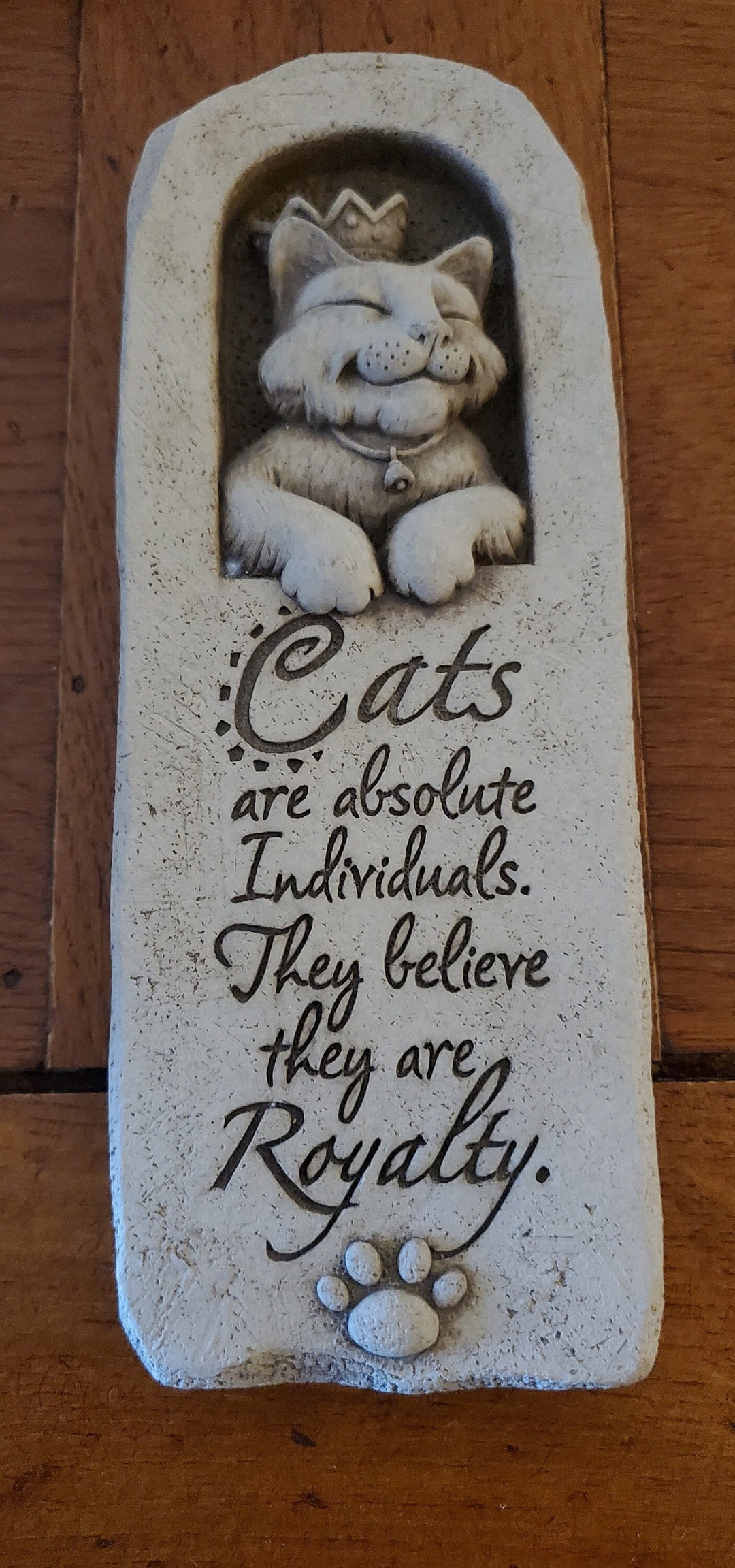 Feline Philosophy Wall Plaque Cats Are Royalty Wall Statue Cat Lovers ...