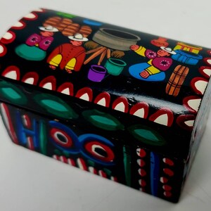 Vintage Handmade Hand Painted Wooden Peruvian Folk-art Trinket Box - Etsy