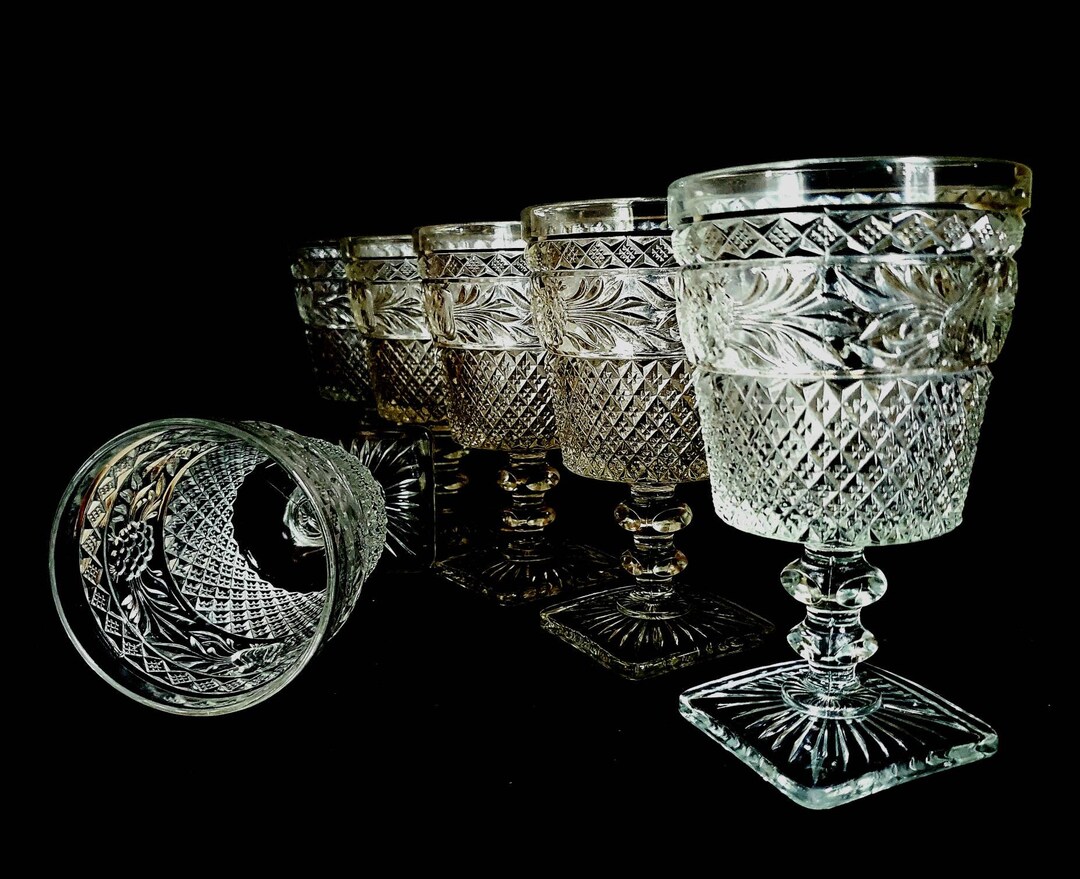 Imperial Glass Company Ohio Berry and Pearl Wine/water Goblet Circa ...