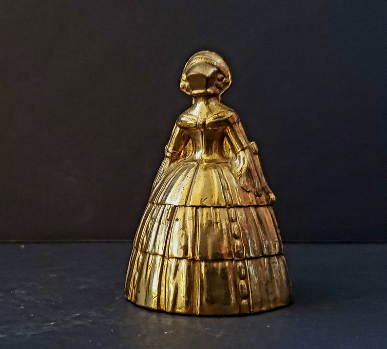 Antique Brass Southern Belle Victorian Maiden Table Bell - Etsy