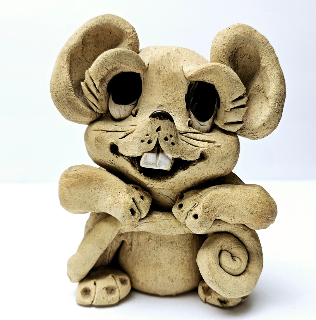 Vintage Signed Max Hindt Studio Art Pottery Carved Clay Sculpture Big ...