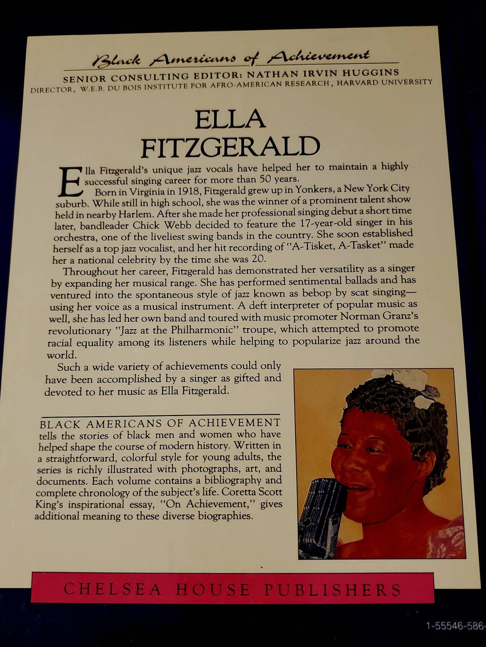 Ella Fitzgerald Singer: Black Americans of Achievement, 1988 Hardcover ...