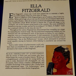 Ella Fitzgerald Singer: Black Americans of Achievement, 1988 Hardcover ...