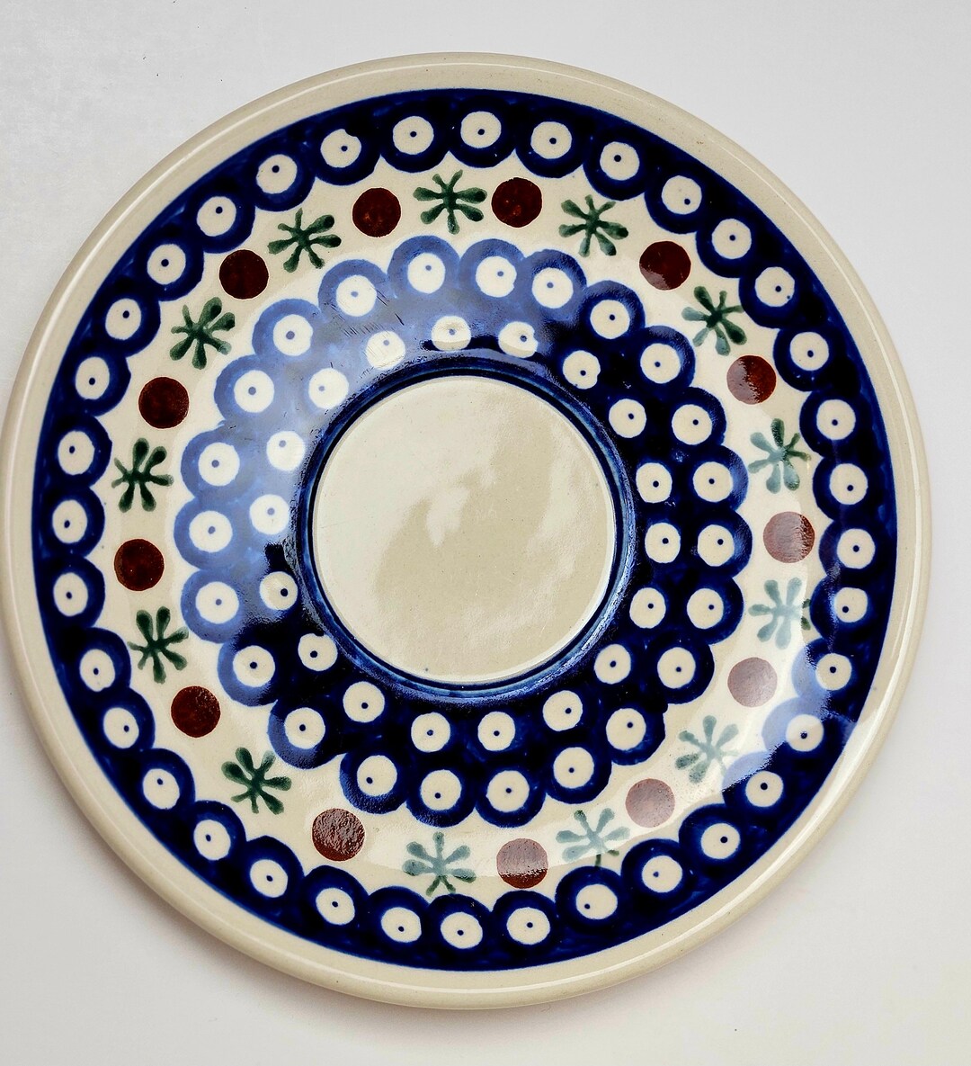 Vintage Hand Made Polish Pottery Saucer Plate Boleslaweic Poland ...