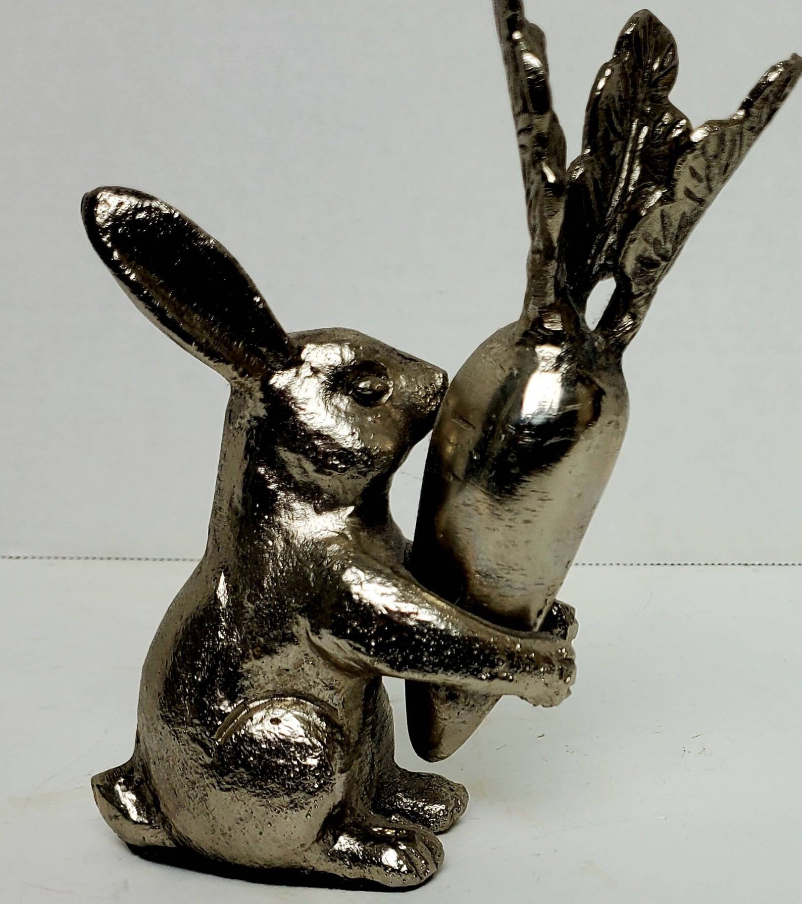 Vintage Silver Pewter Bunny Rabbit With Carrot - Etsy