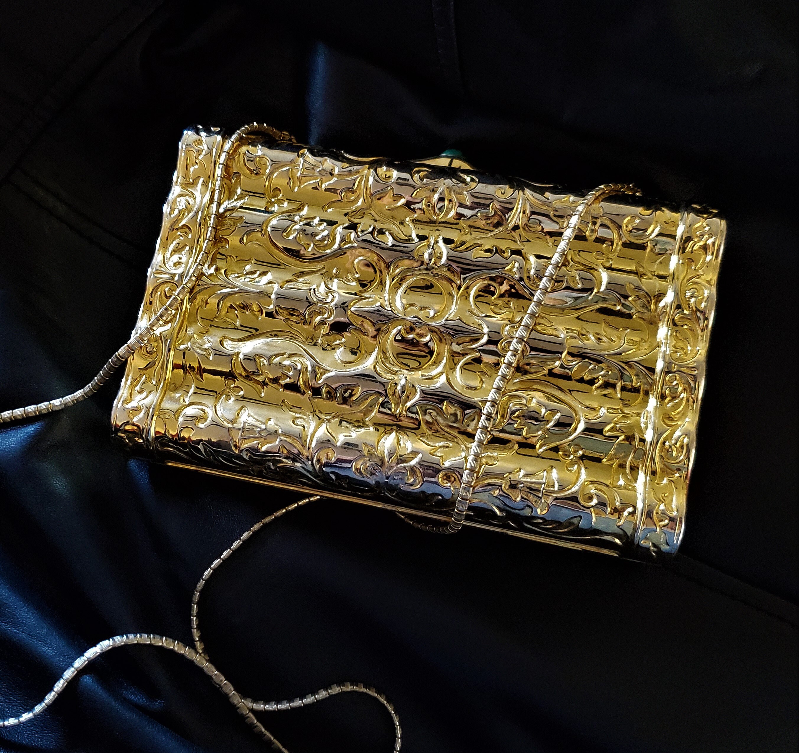 Judith Lieber New York Gold Metal Jewel Box Signed Evening - Etsy