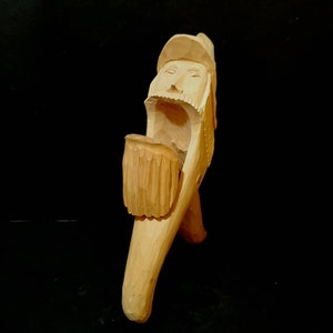 Primitive Handcarved Wood Wizard Nutcracker C1900 - 1940s German Folk ...