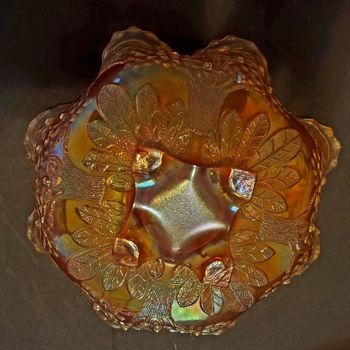 Antique Fenton Orange Tree Golden Marigold Carnival Art Glass - Etsy