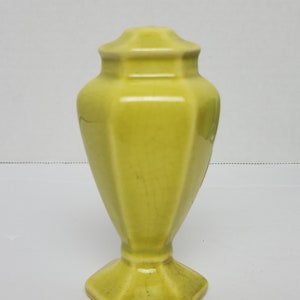 Vintage Yellow Pottery Salt Shaker - Etsy