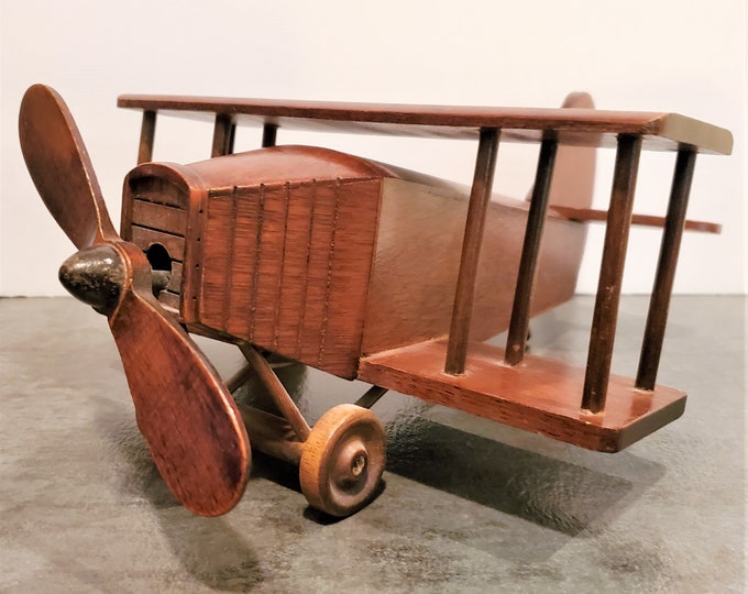 Vintage 1983 George Good Corp. Wood Airplane Music Box | Wood 1940's ...