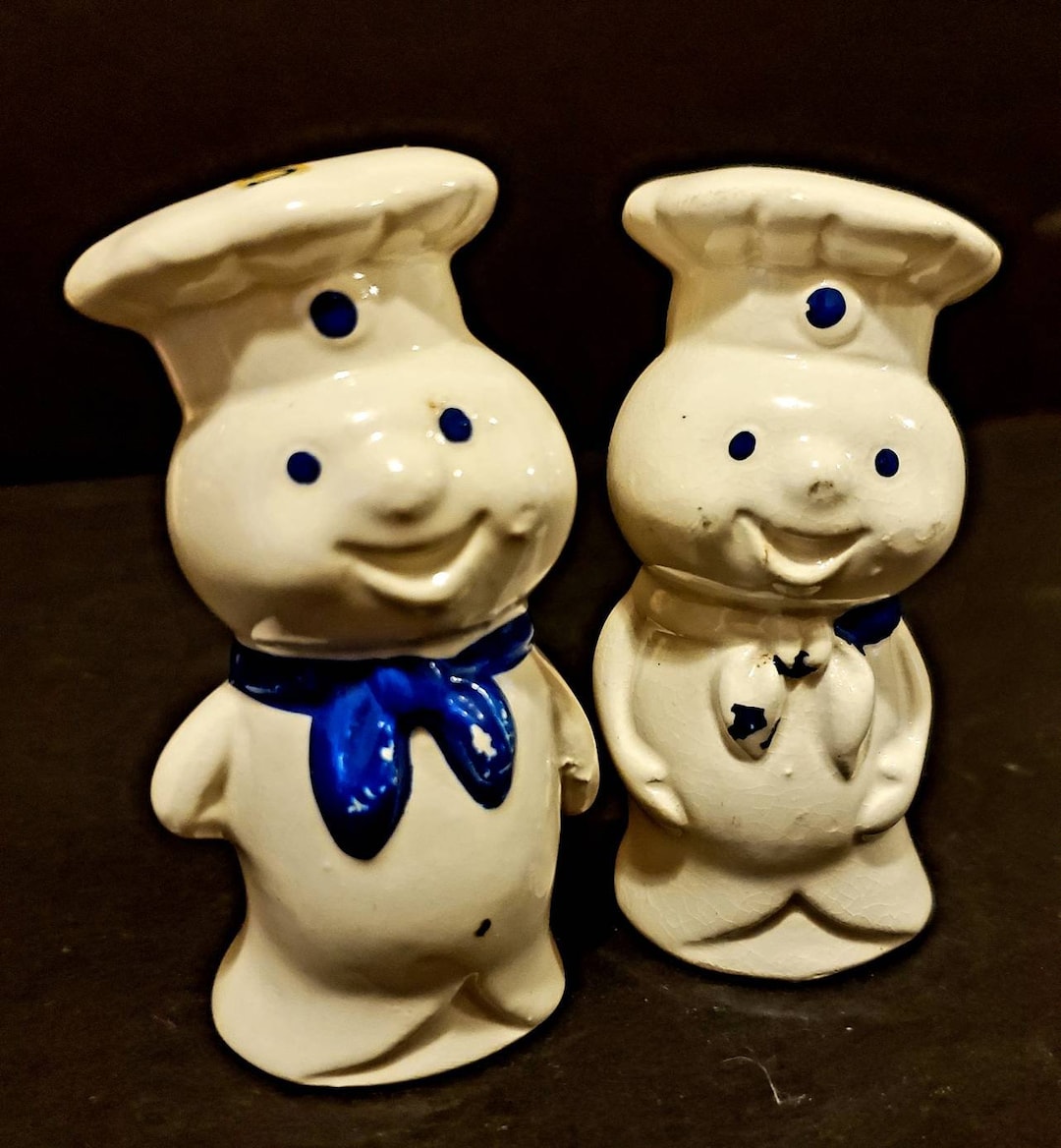 Vintage Pillsbury Doughboy Promotional Ceramic Salt and Pepper Shaker ...