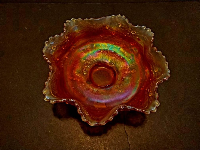 Antique Fenton Orange Tree Golden Marigold Carnival Art Glass - Etsy