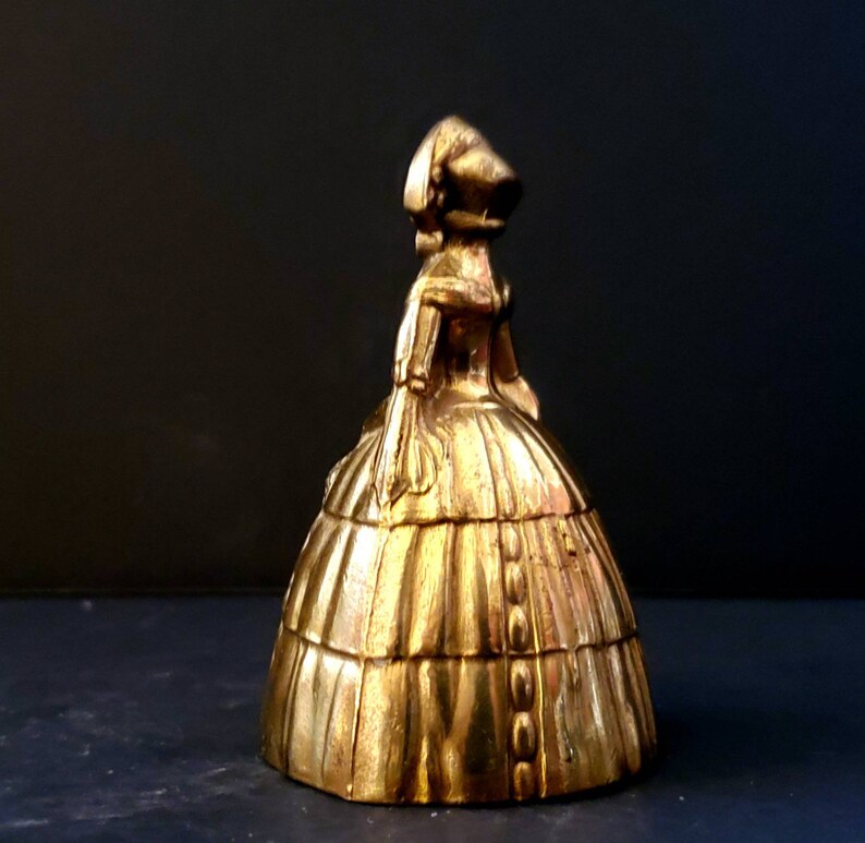 Antique Brass Southern Belle Victorian Maiden Table Bell - Etsy