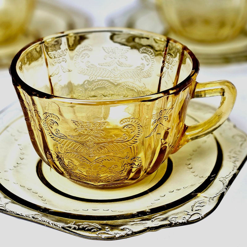 Amber Teacup - Etsy