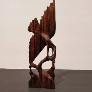 Vintage Ironwood Carving Bird in Flight Over Tree With Young - Etsy