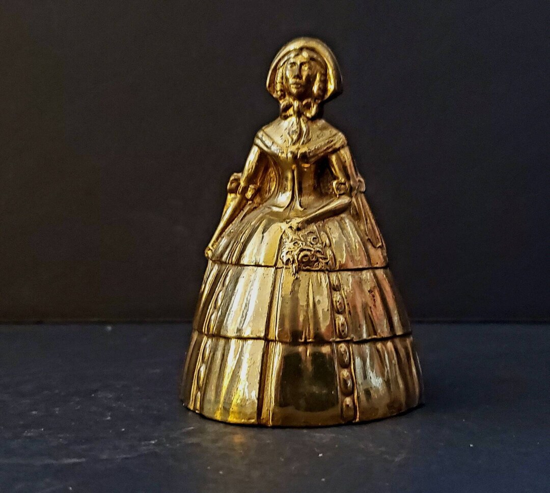 Antique Brass Southern Belle Victorian Maiden Table Bell Tea Bell - Etsy