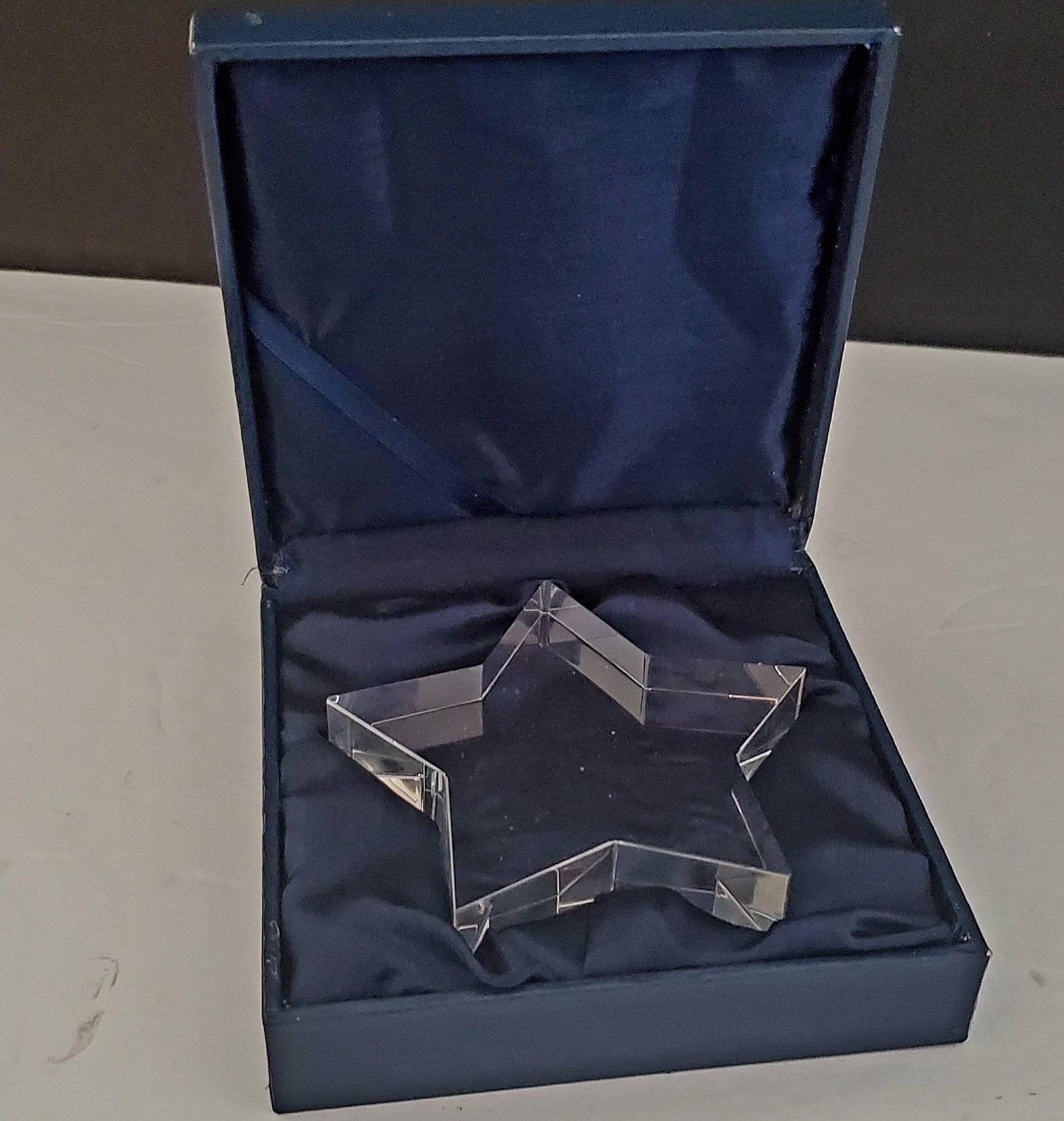 Vintage Crystal Star Paperweight - Etsy