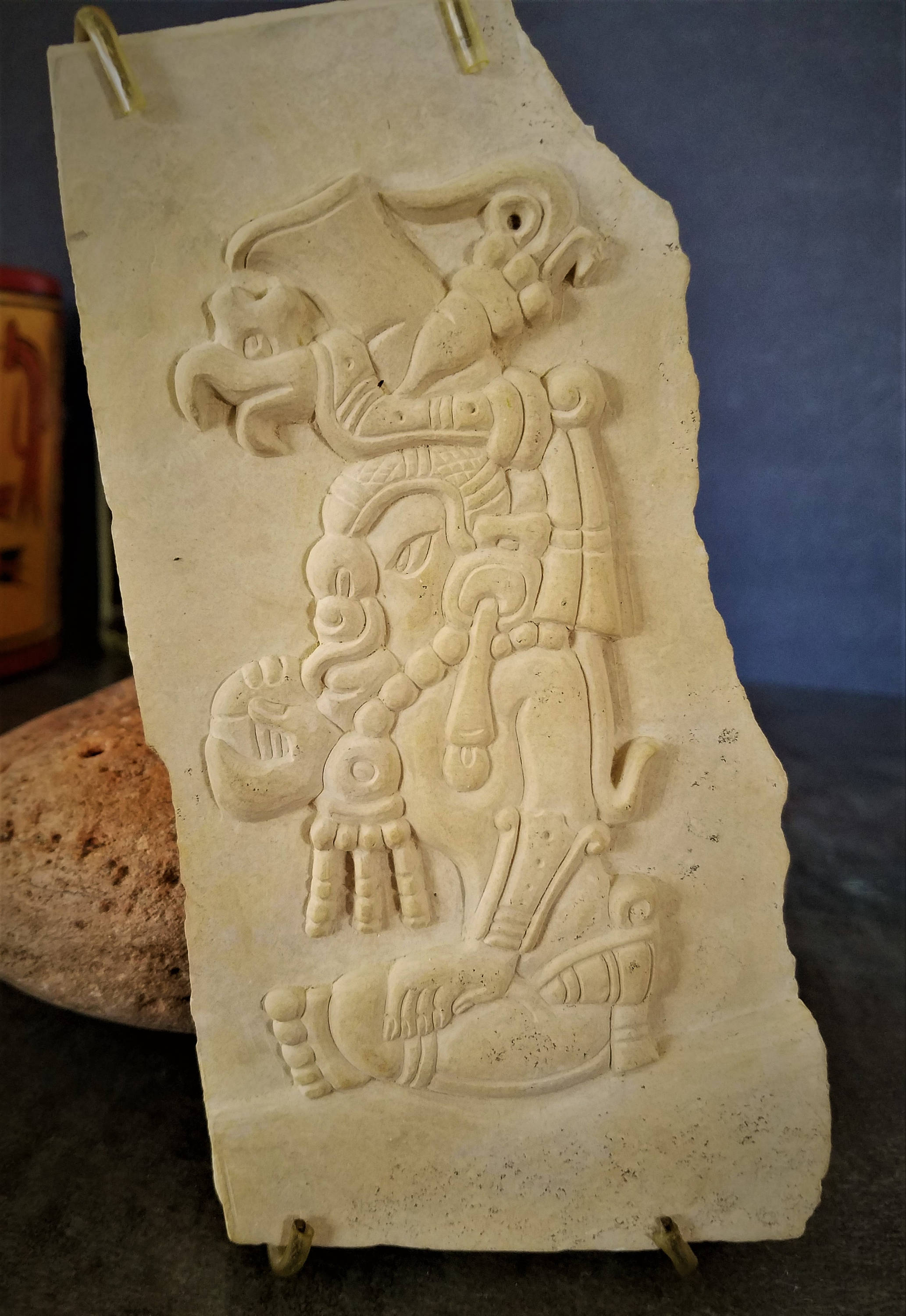 Vintage Stone Carving in Honor of the God of Wind, Ehecatl - the Snake ...