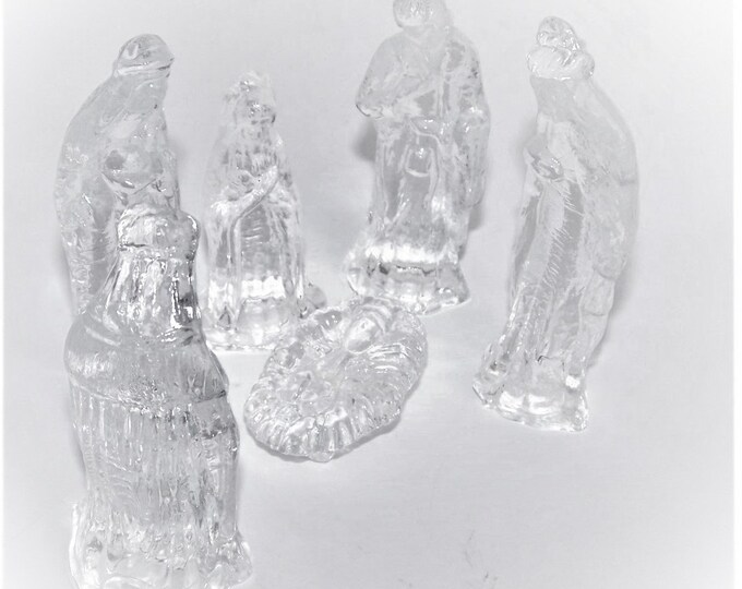 Crystal Clear Glass 6 Piece Nativity Scene - Etsy