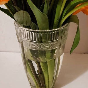 Vintage Mikasa Italian Countryside Frosted Crystal Vase 10 H - Etsy