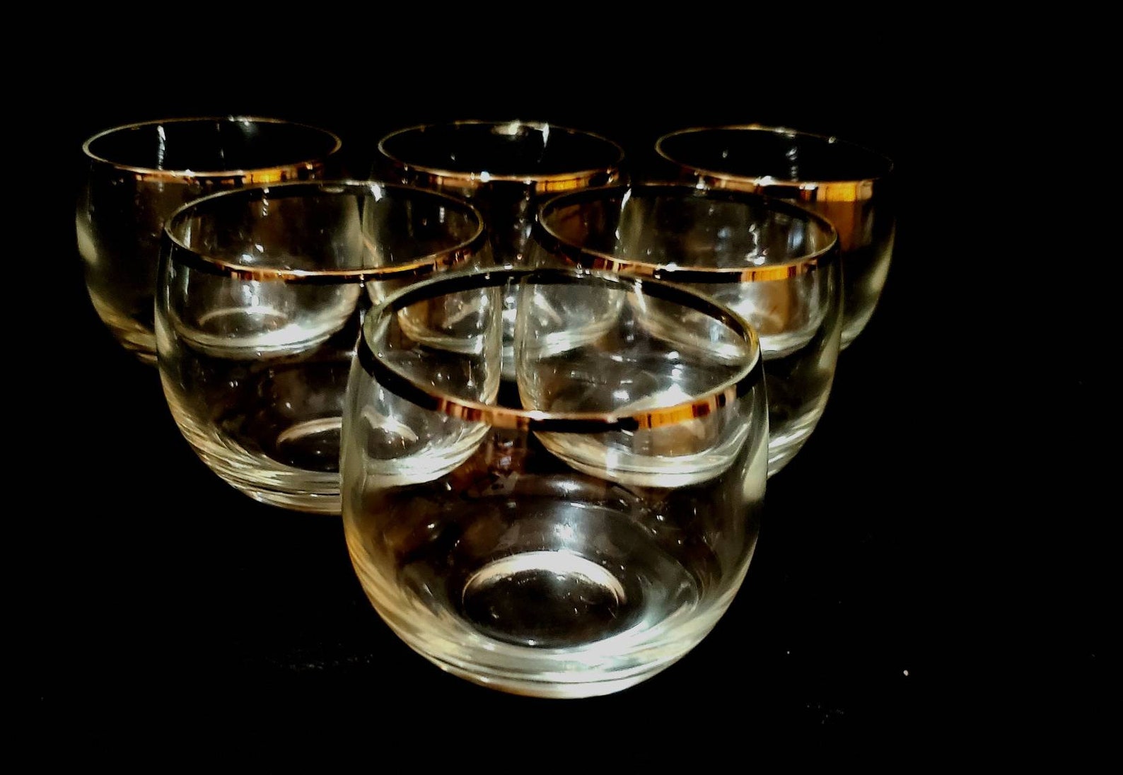 Mid Century Modern Silver Rimmed Double Shot Glass S6 | Etsy