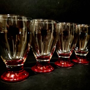 Vintage Libbey Ruby Red Footed Pilsner Cocktail Glass S4 - Etsy