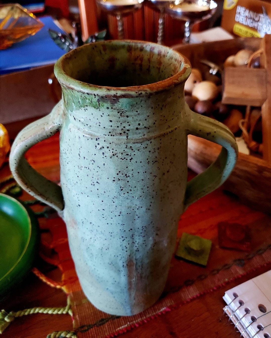 Vintage Hand Thrown Stoneware Pottery Urn Vase - Etsy