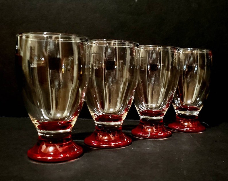 Vintage Libbey Ruby Red Footed Pilsner Glass S4 - Etsy