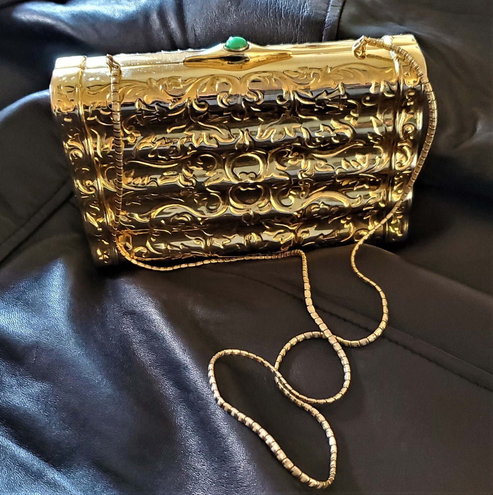 Judith Lieber New York Gold Metal Jewel Box Signed Evening - Etsy