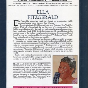 Ella Fitzgerald Singer: Black Americans of Achievement, 1988 Hardcover ...