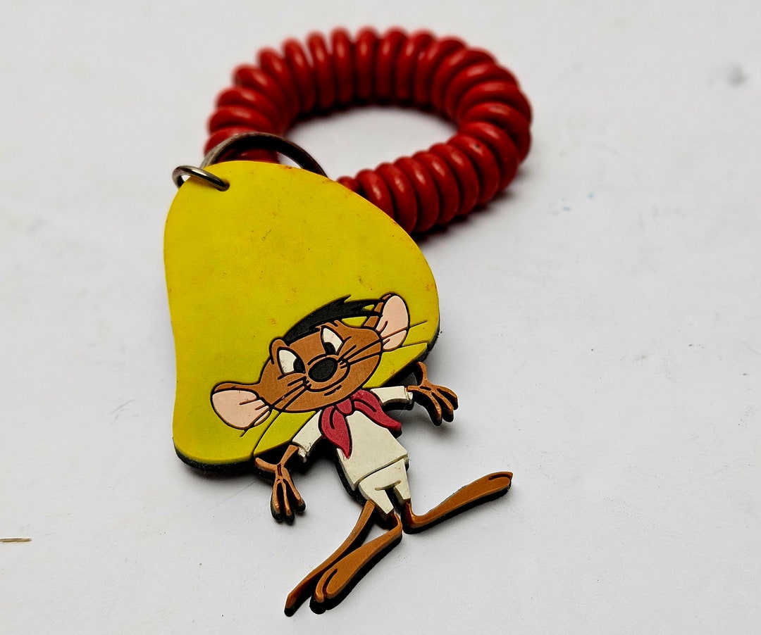 C1996 Warner Brothers Looney Tunes speedy Gonzales Keychain With Curly ...