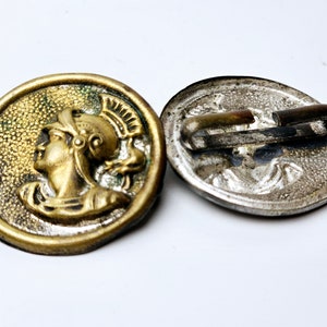 Vintage Pair of Embossed Metal Roman Soldier Victorian Style Buttons - Etsy