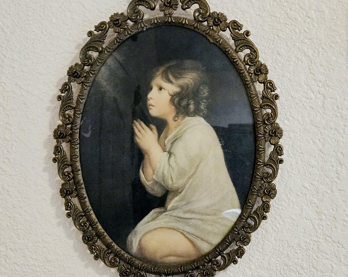 Antique Early Lithograph Print "the Infant Samuel Praying" by Sir ...
