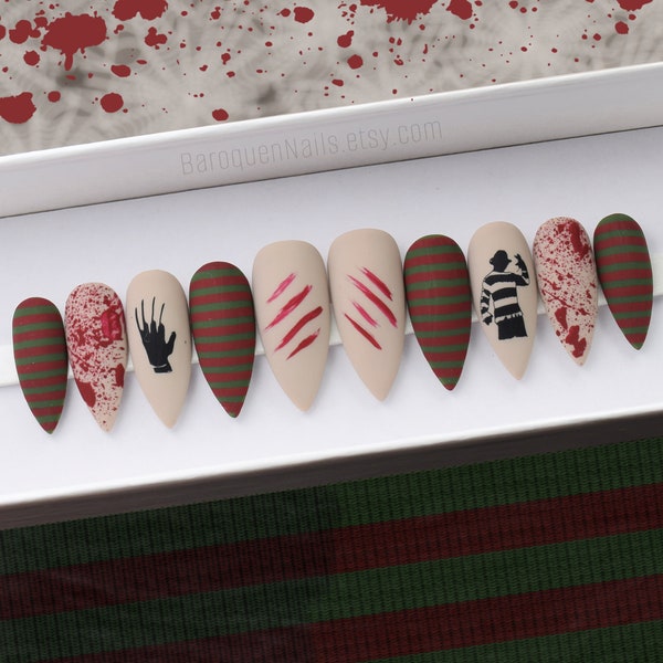 Horror Movie Fake Nails - Etsy
