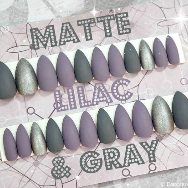 Matte Fake Nails - Etsy