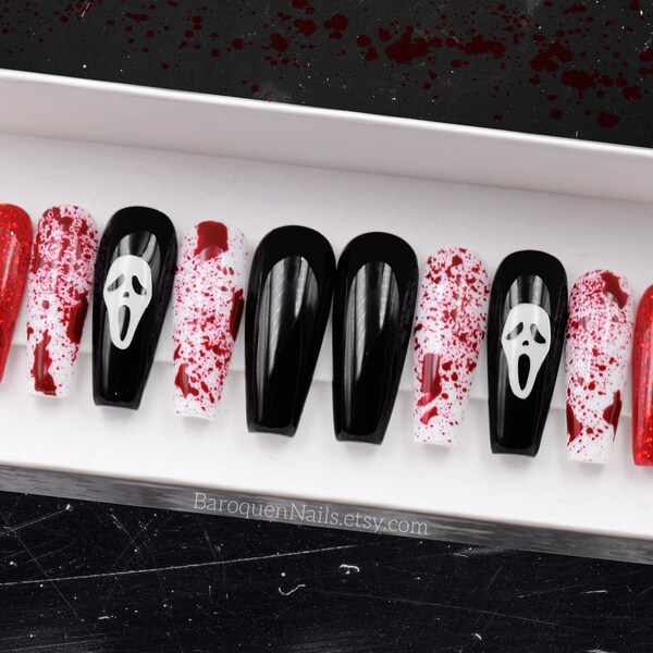 Horror Movie Fake Nails - Etsy