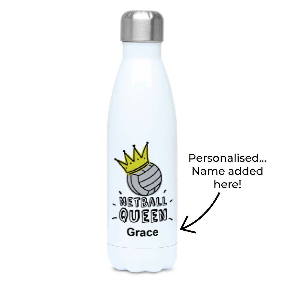 Netball Queen Water Bottle Personalised - Etsy
