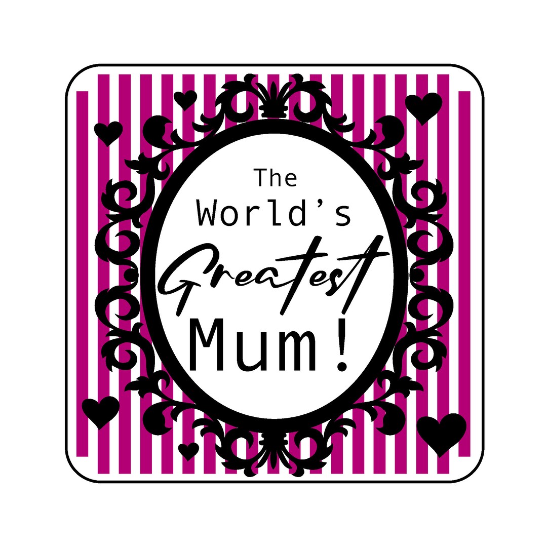 The World's Greatest Mum Coaster - Etsy