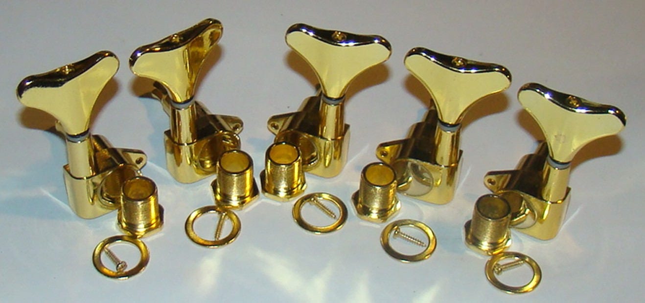 Contemporary Modern Style Mini Button Tuners - Gold Finish - for 4 & 5 ...