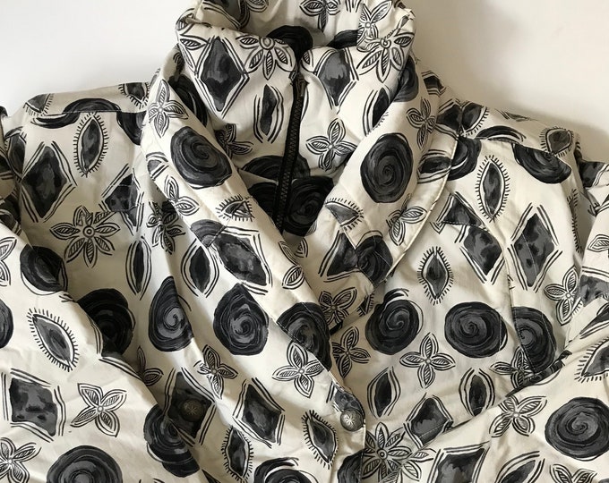 Retro Ski Jacket Wild Pattern in Nils Downhill Ski Coat - Woman's Size ...