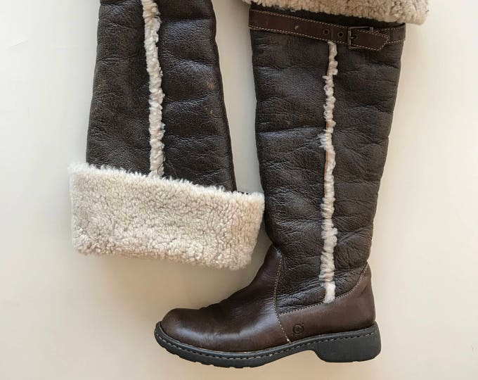 Vintage Born Leather Sheepskin Boots - Born - Fantastic - Yummy ...