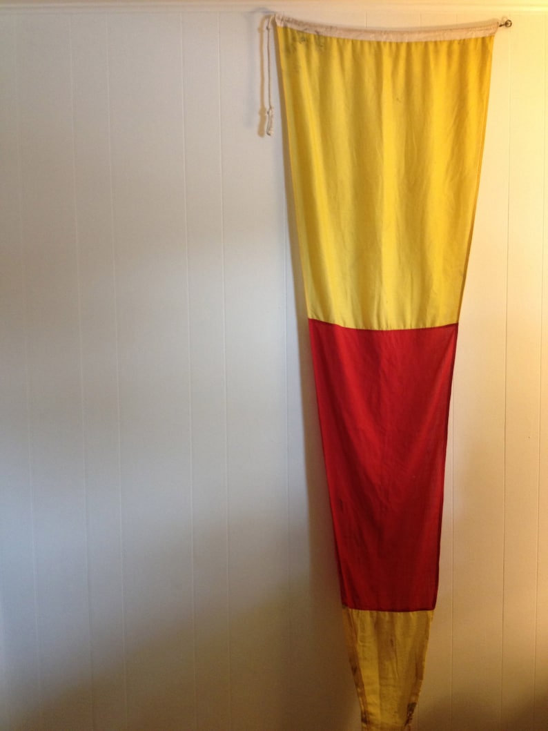 Nautical Flag Pennant in Red Yellow / Military Maritime Number Zero ...