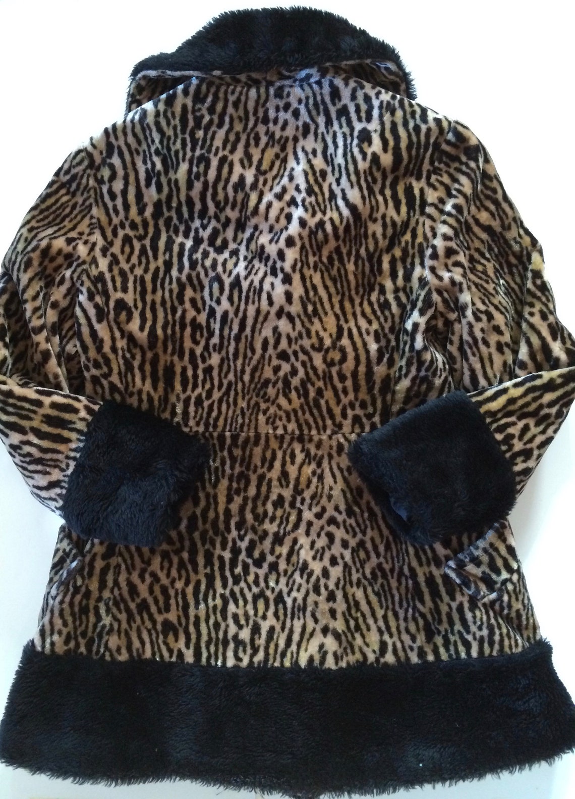 Vintage Leopard Coat Love This Mod Coat Yummy Soft Black - Etsy