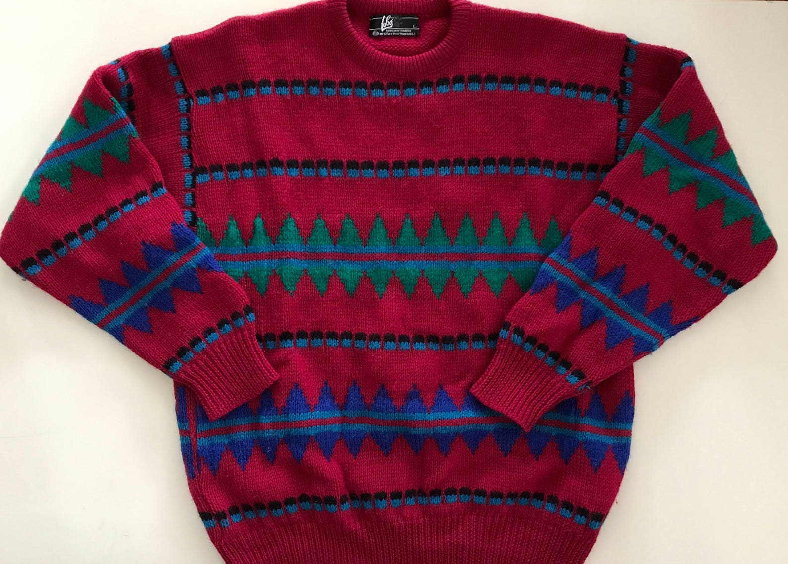 Southwestern Pendleton Sweater - USA Made - LOVE the Colors! - Etsy