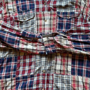 Patchwork Madras Plaid Shirt / Amazing Cotton Plaids Stitched in ...