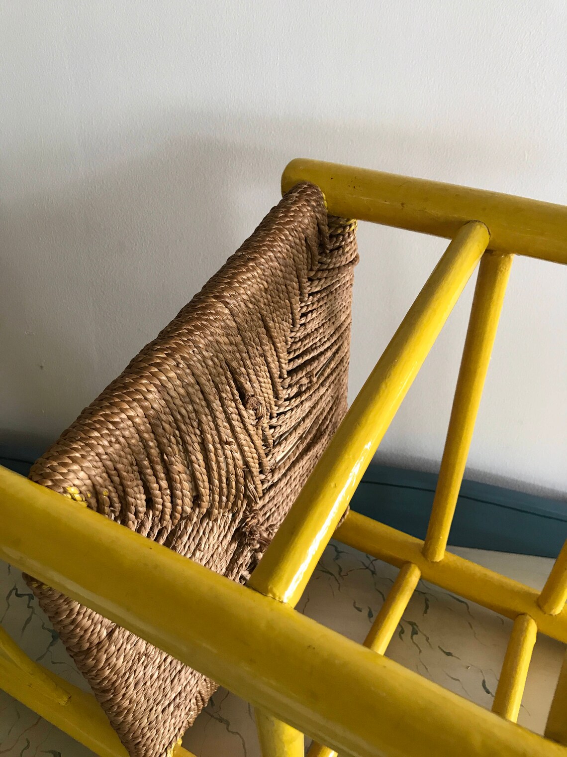 Yellow French Chair Charming Lovely Rustic Lemon Yellow | Etsy