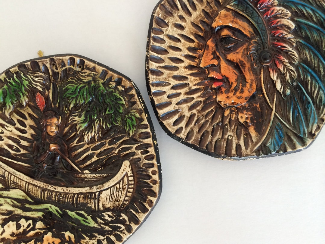Indian Pottery Souvenir Collectable - Painting on Pottery - Chief ...