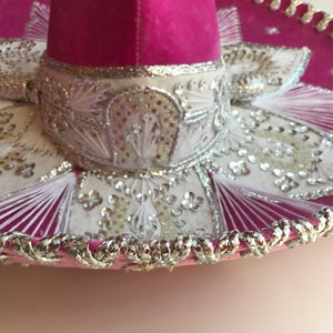 Hot Pink Mexican Sombrero Hat Fusia Pink Stunning Made - Etsy