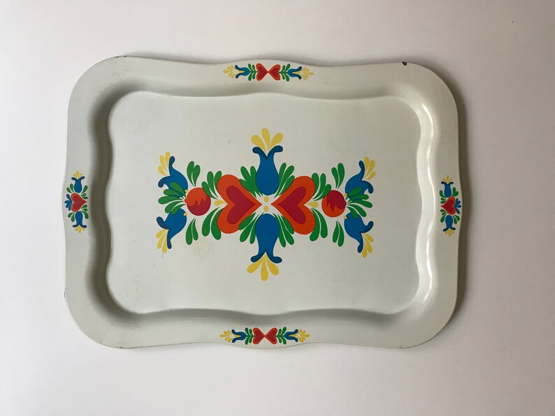 Pennsylvania Dutch Tray Love Enchanting Heart and Floral - Etsy